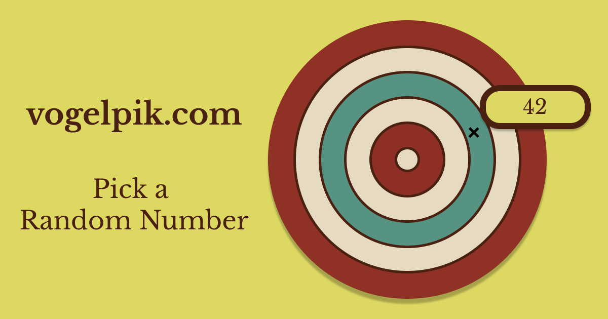 vogelpik.com - Pick a random number!